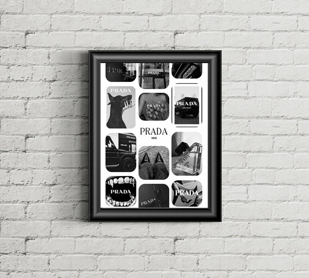 Prada Wall Art | Luxury Fashion Poster | Designer Mood Board Print ...