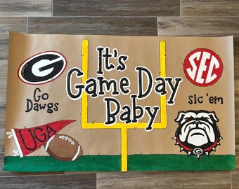 Football Tailgate Banner Customizable Hand-painted - Etsy
