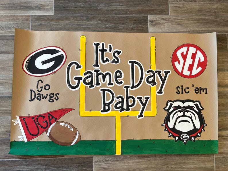 Football Tailgate Banner Customizable Hand-painted - Etsy