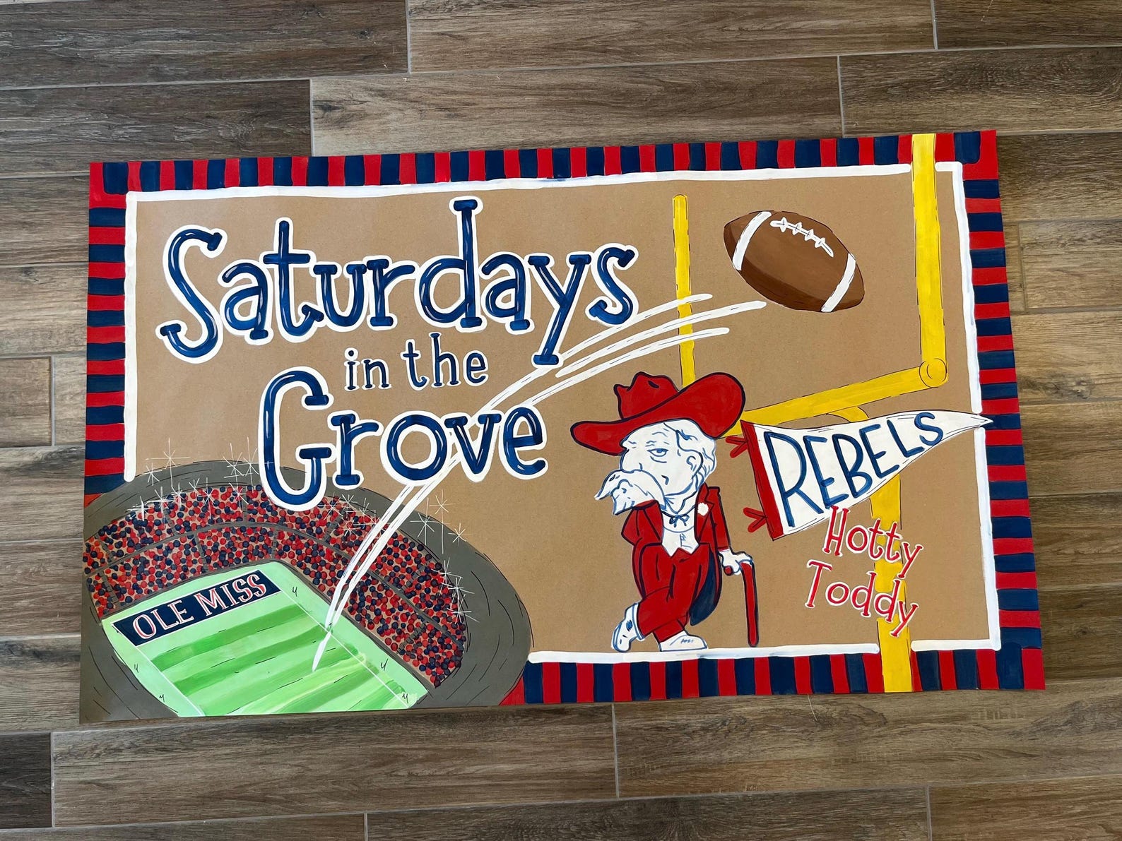 Football Tailgate Banner Customizable Hand-painted - Etsy