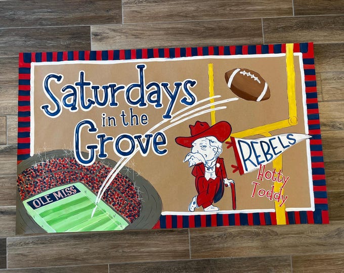 Football Tailgate Banner Customizable Hand-painted - Etsy