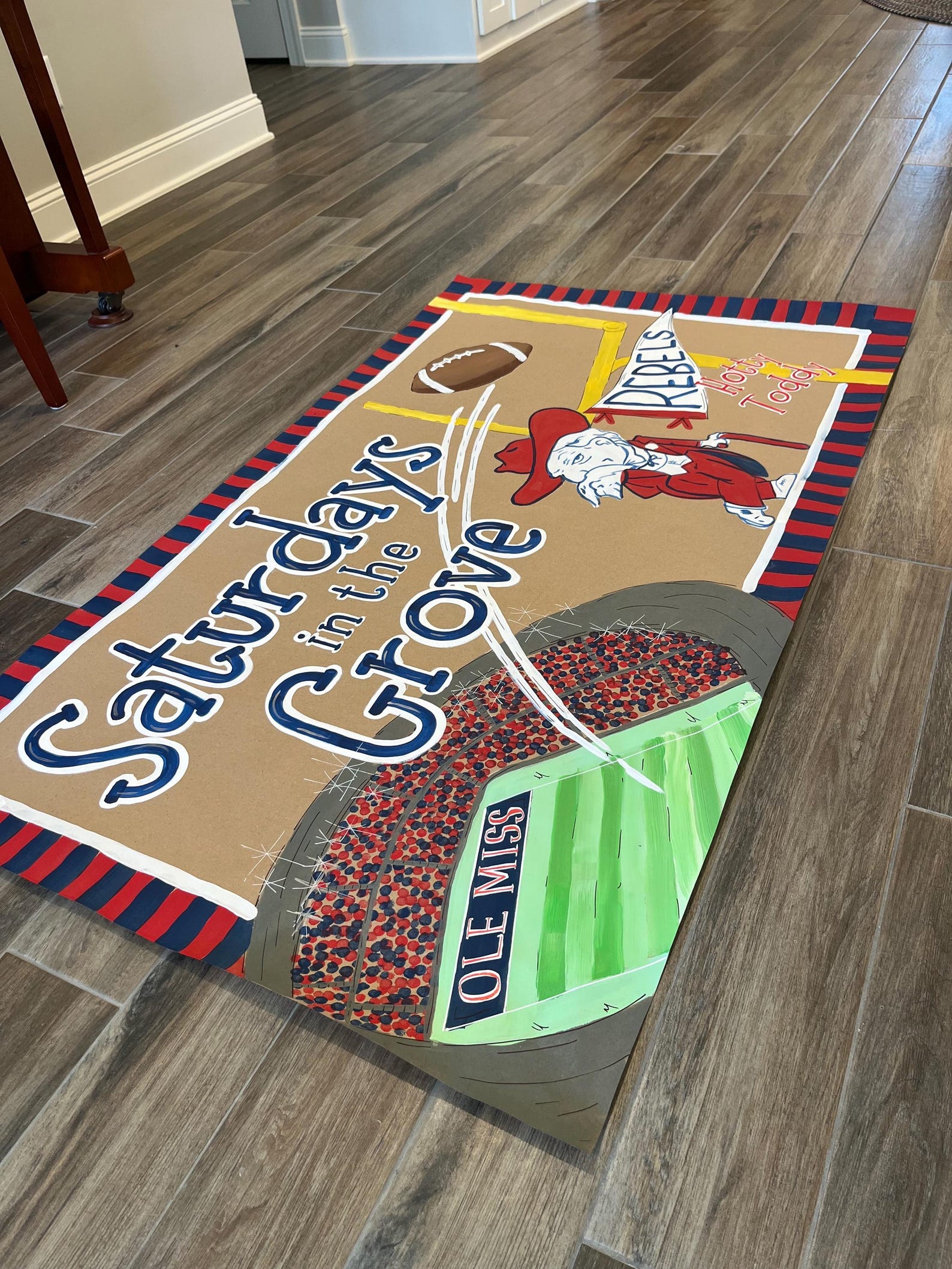 Football Tailgate Banner Customizable Hand-painted - Etsy