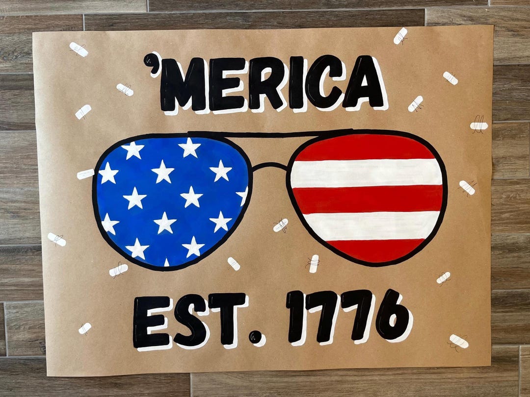Patriotic Hand-painted Event Banner - Etsy