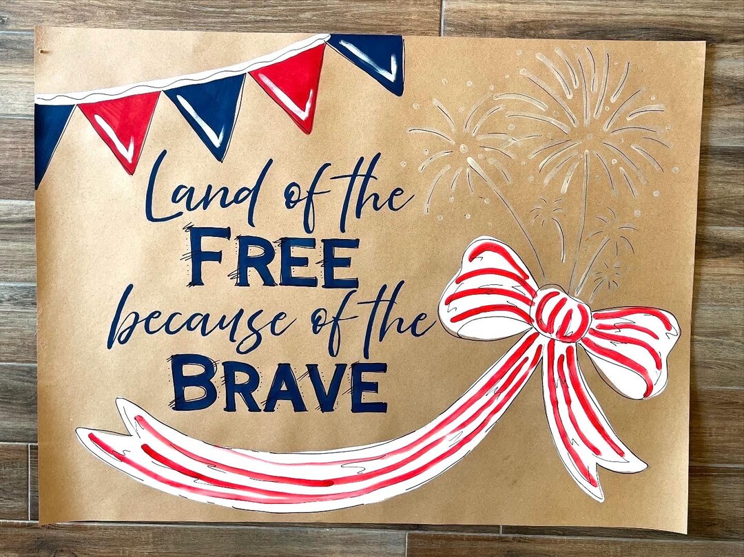 Patriotic Hand-painted Event Banner - Etsy