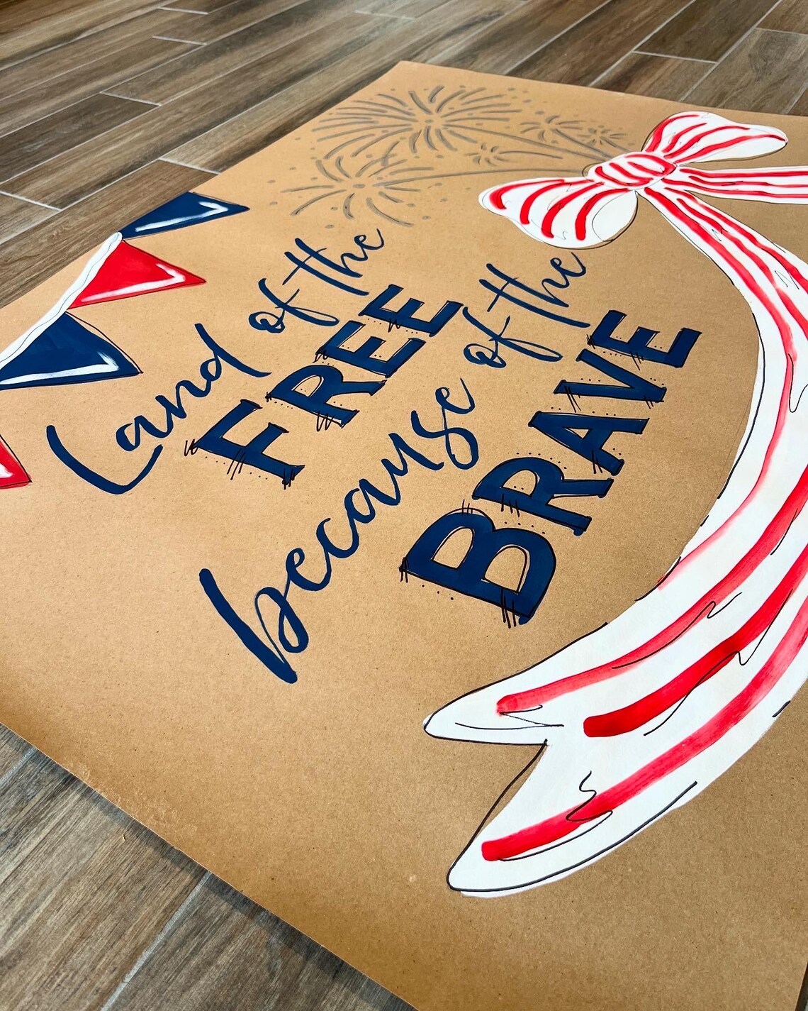 Patriotic Hand-painted Event Banner - Etsy