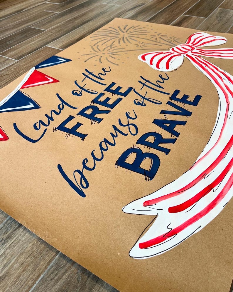 Patriotic Hand-painted Event Banner - Etsy