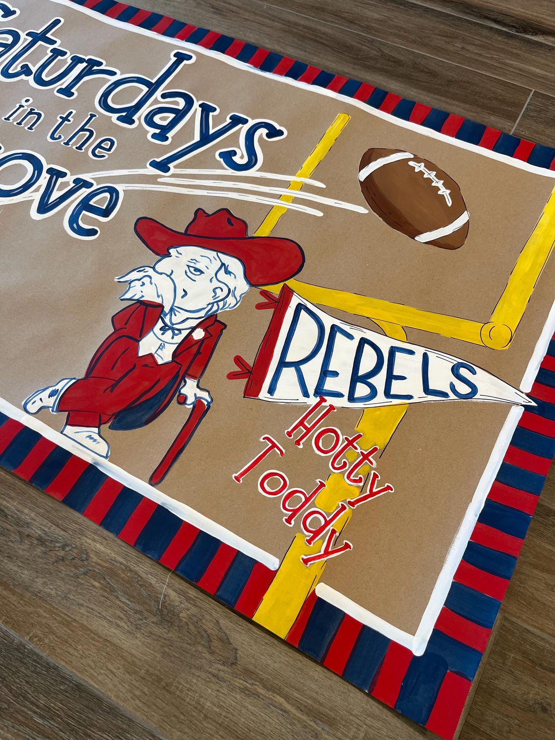Football Tailgate Banner Customizable Hand-painted - Etsy
