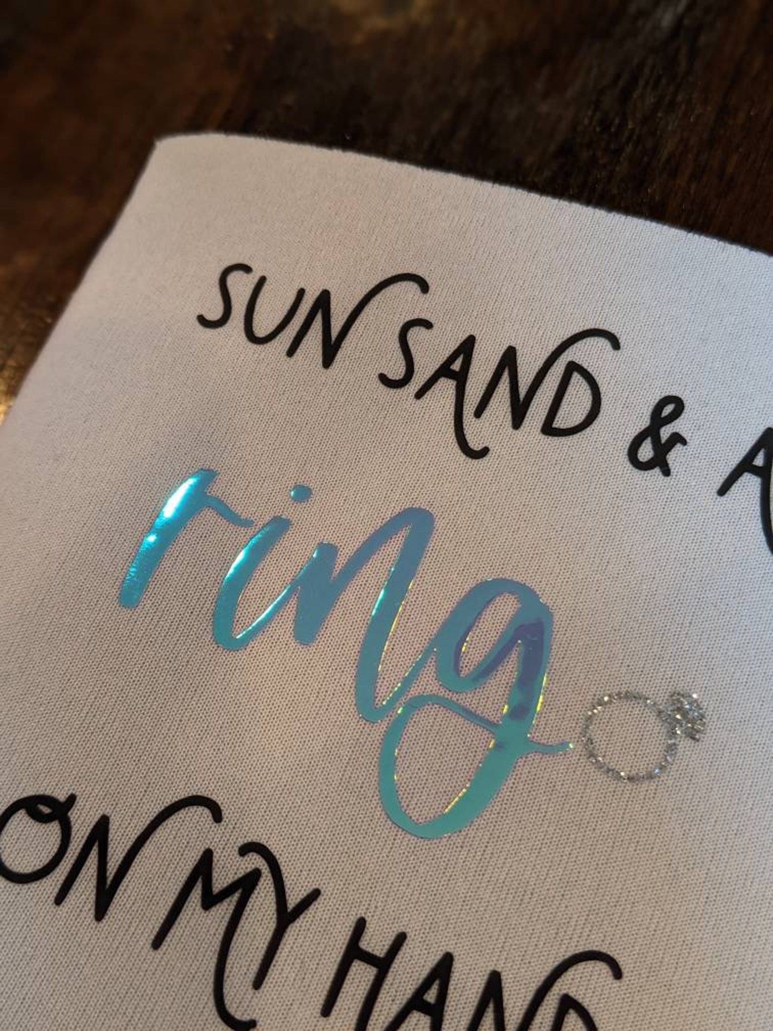 Sun Sand & A Ring on My Hand Bachelorette Party Coozie Set of 5 - Etsy