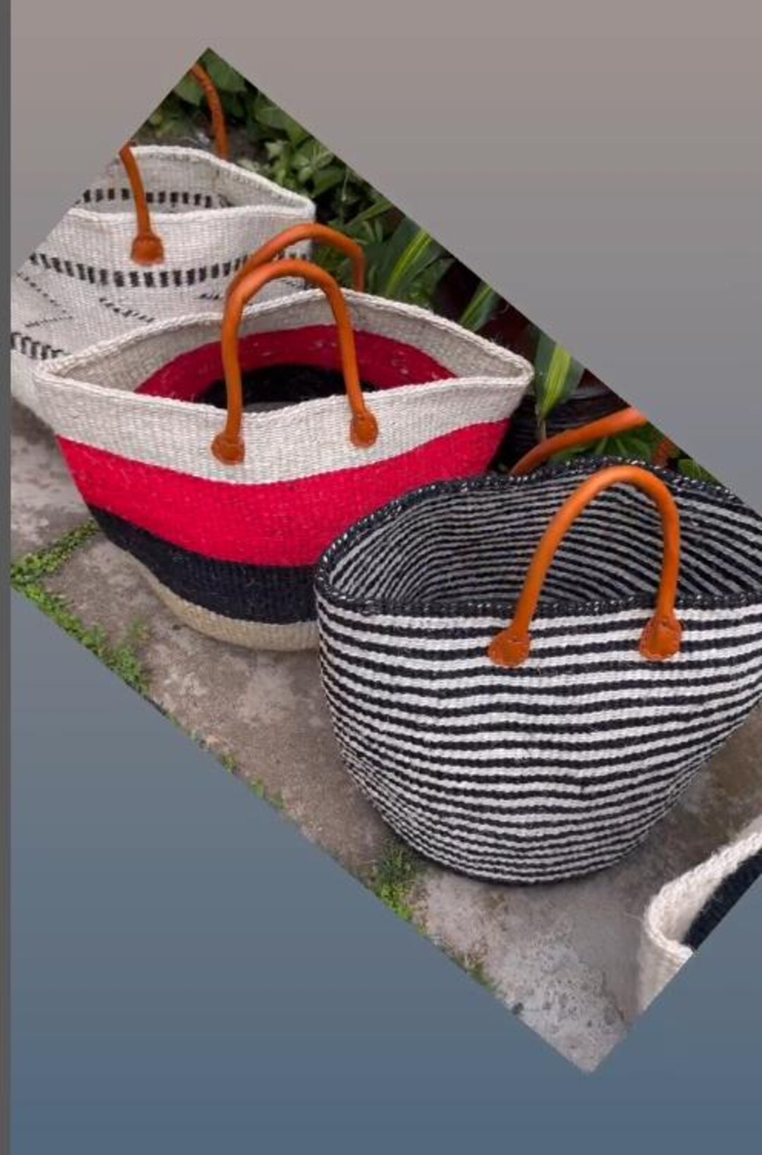 African Kiondo Woven Sisal Shopping Baskets - Etsy