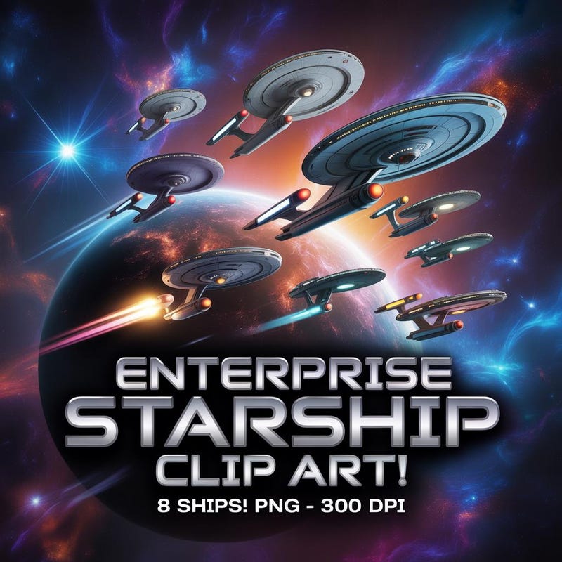 Galaxy Spaceship Clipart - Etsy