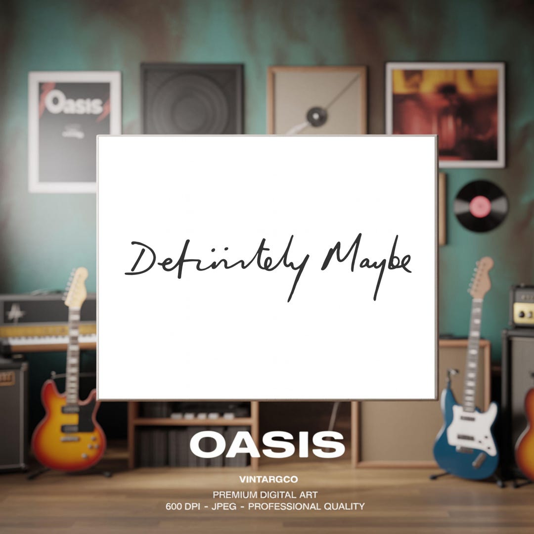 Oasis Song Definitely Maybe Oasis Print, Oasis Poster, Oasis ...