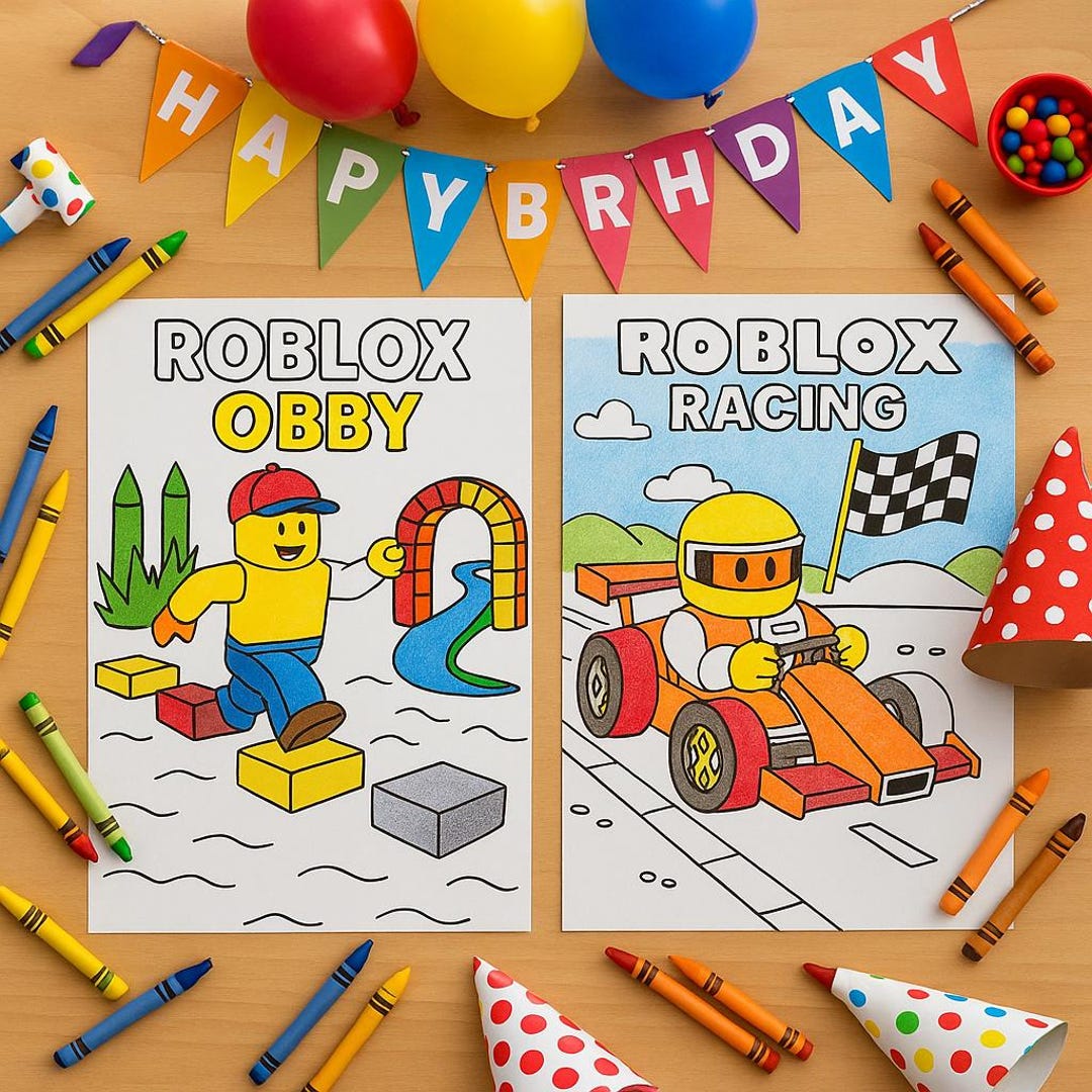 Printable Roblox Coloring Pages for Kids Parties, Easy Roblox Coloring ...