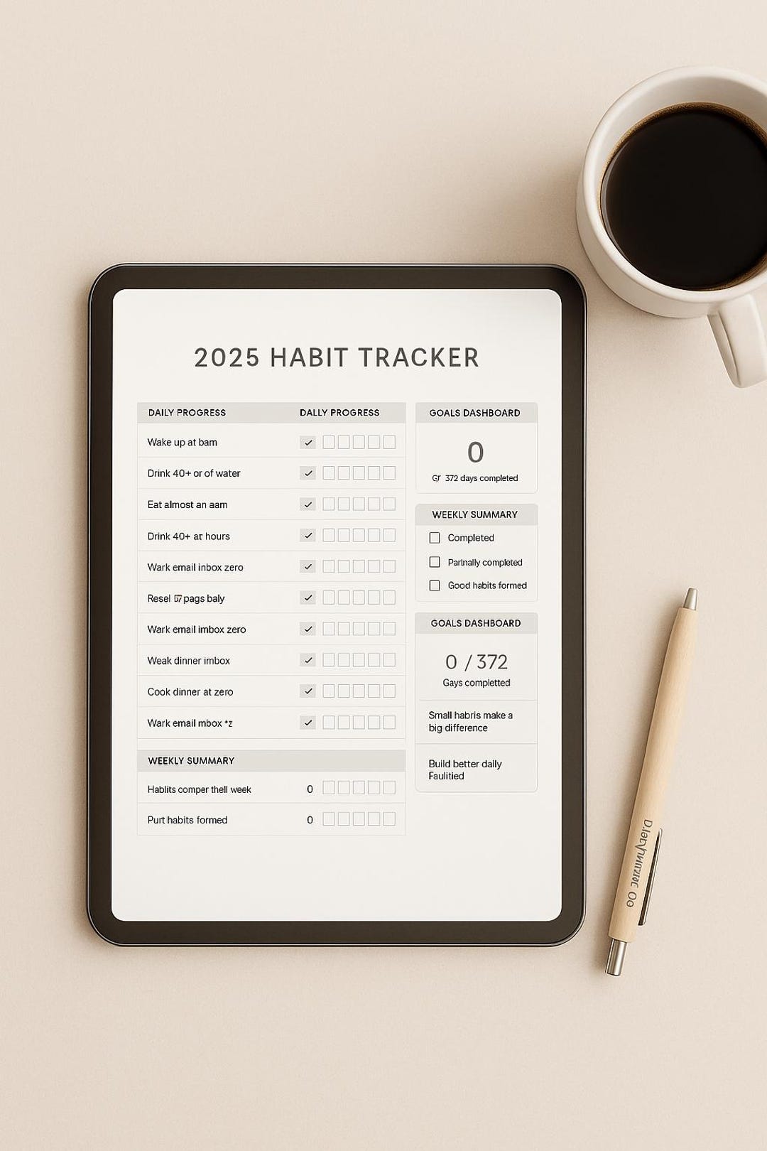 2025 Habit Tracker | 12-month Digital Spreadsheet + Printable | Daily ...