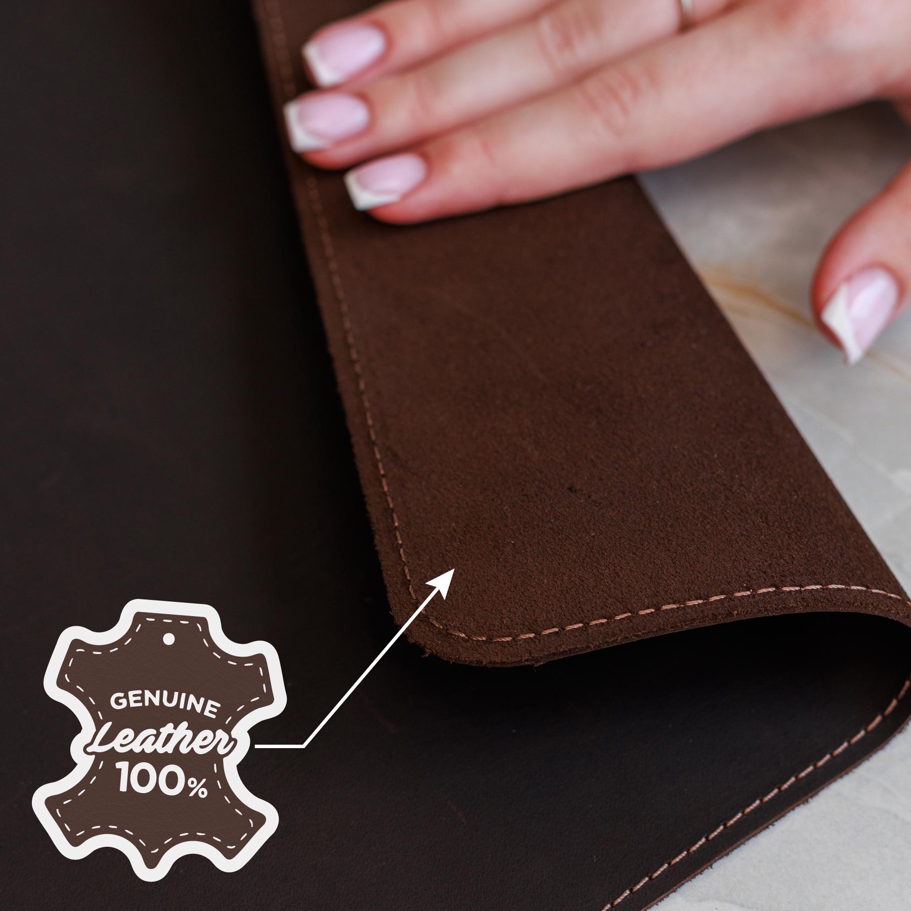 Personalized Leather Desk Mat, Large Leather Mouse Pad, Leather Laptop ...