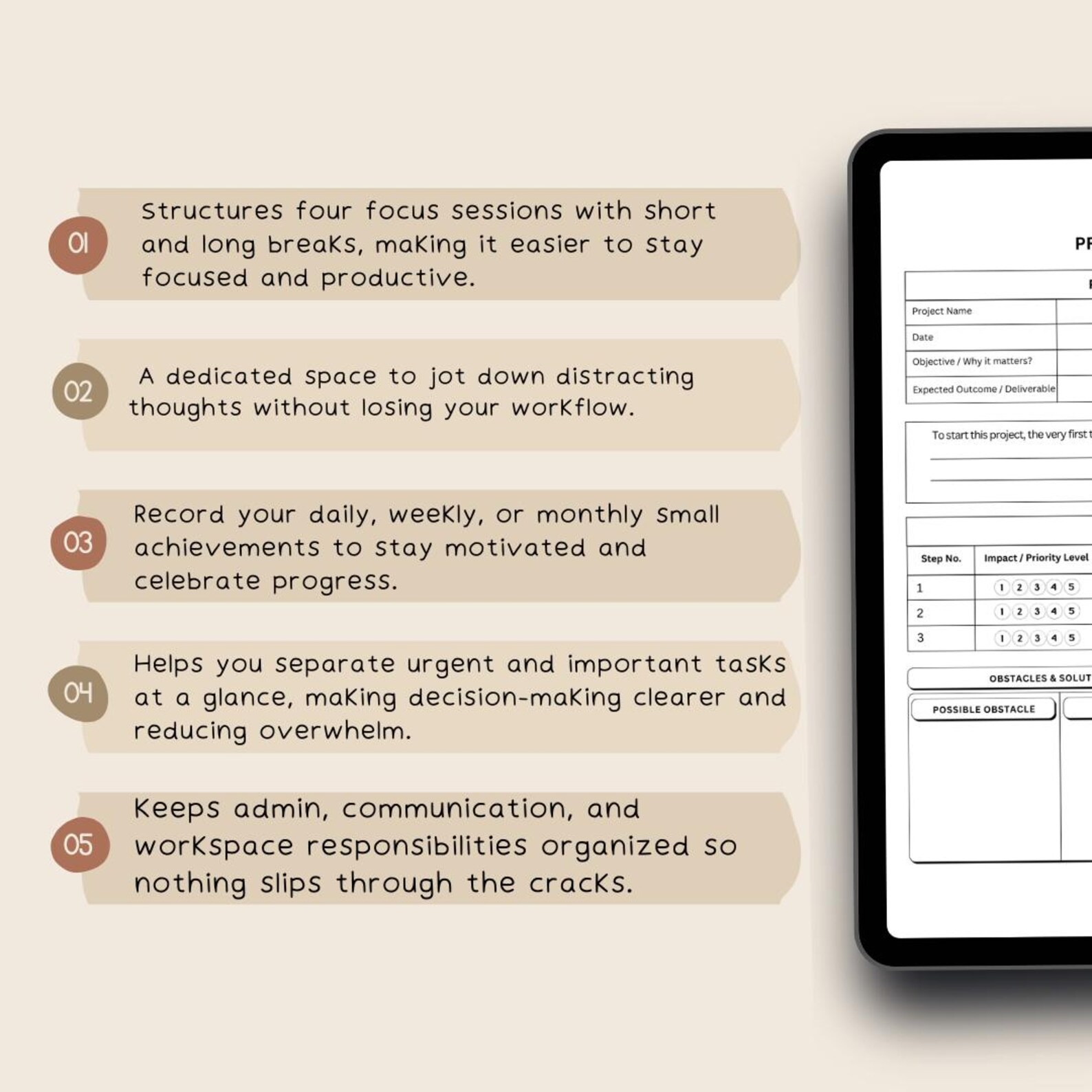 ADHD Work Planner: Business Tracker, Office Plans, Digital and ...