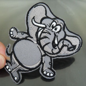Cute Elephant Patch Animal Cartoon Patches Gray Elephants Patch ...
