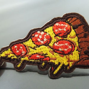 Pizza Patch Food Patches Yellow Brown Patch Applique Embroidered Patch ...
