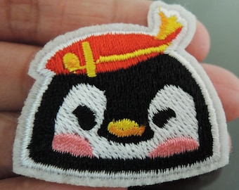 Knife Penguin Patches Iron on Patches Penguin Iron on Patch Patches for Jackets Embroidery Patch ...