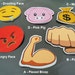 Emoji Patch - Flexed Biceps Patches Oncoming Fist Money Bag Pink Pig ...