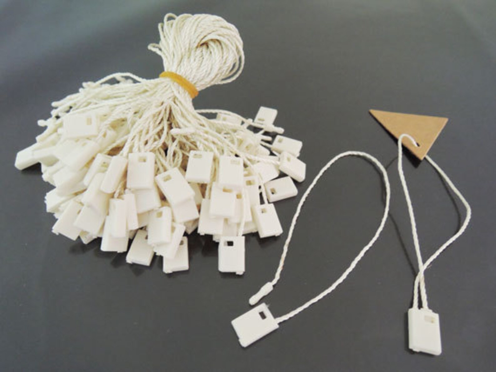 Hang Tag String 100pcs Cream Hang Tag String with Plastic | Etsy