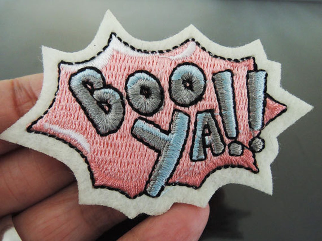 BOO YA Letter Patches Iron on or Sewing on Patch Booya Pink Patches ...