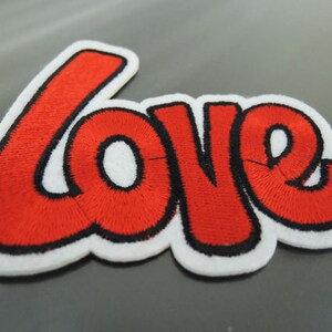 LOVE Letter Patches - Iron on or Sewing on Patch Letter Patches Red ...