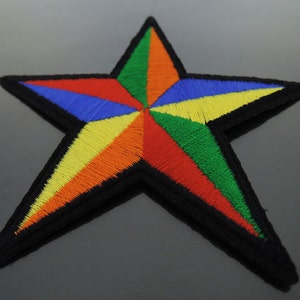 Star Patches Rainbow Stars Patch Colorful Star Applique Embroidered ...