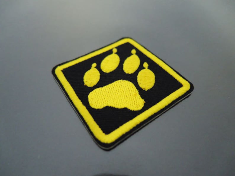 Paw Patches Iron On Patches Paw Print Patch Square Applique Etsy