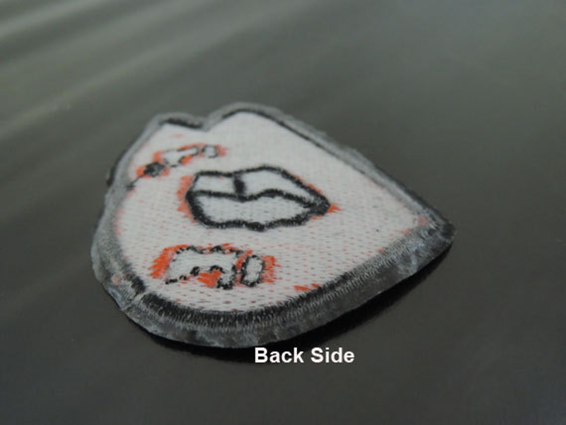 Iron on Patch Orange Mouth Patch Mouth With Teeth Patches - Etsy