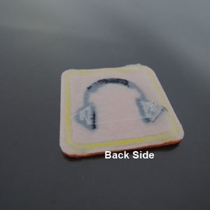 Headphone Patches - Iron on Patches or Sewing on Patch Yellow Patches ...