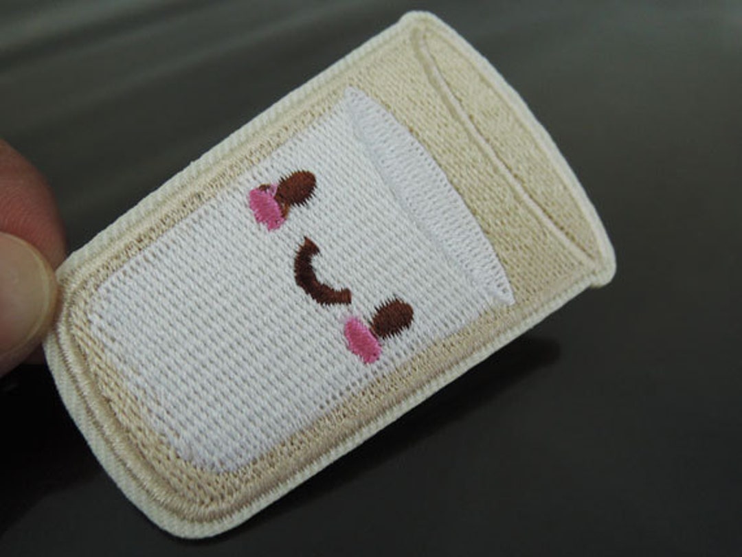 Milk Patches - Iron on Patches or Sewing on Patch White Cute Milk Patches Embroidered Patch Food ...