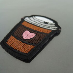 Hot Cup Patches - Iron on Patch or Sewing on Patch Food Drink Patch ...