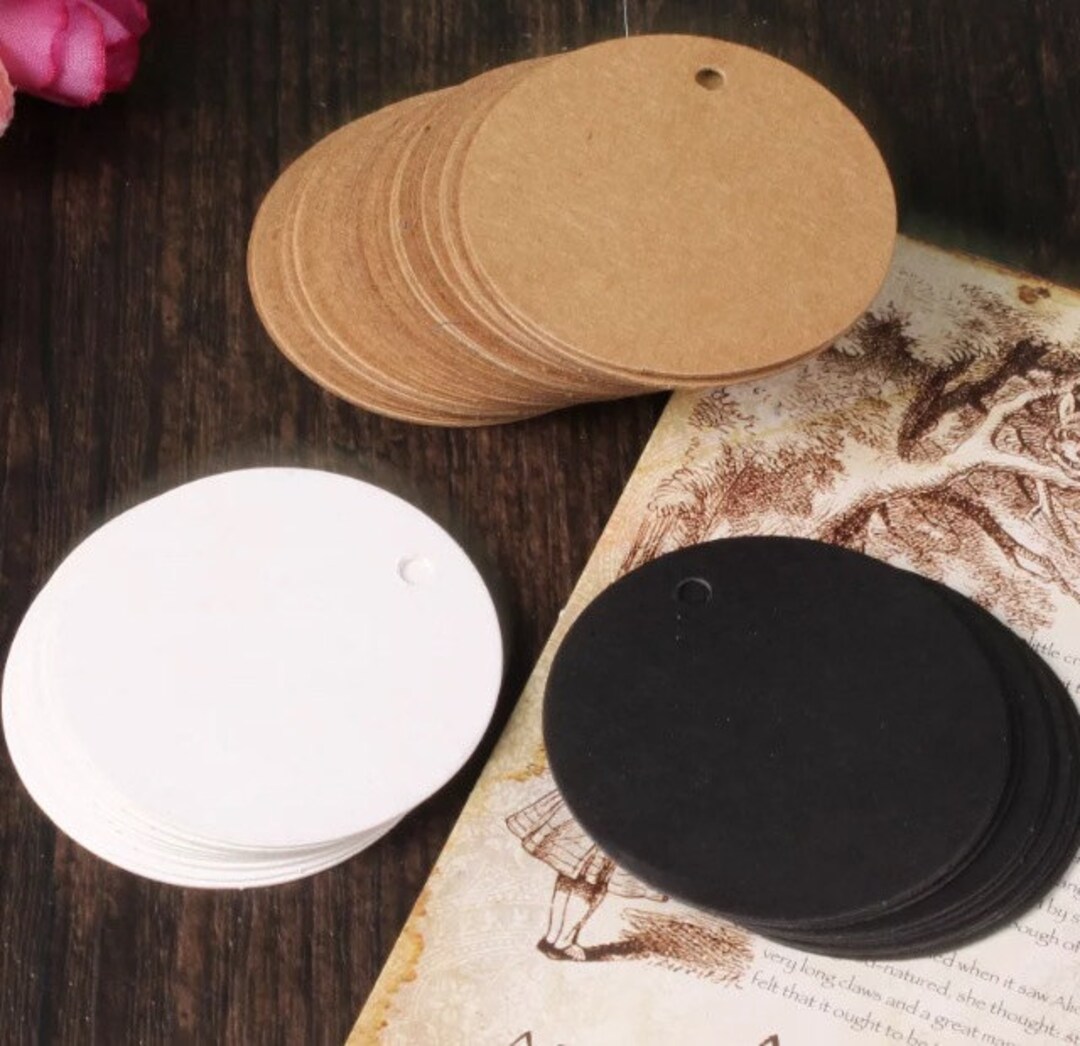 Kraft Paper Tags - 50pcs Kraft Tags Circle Round Tag Price Tags Hang ...