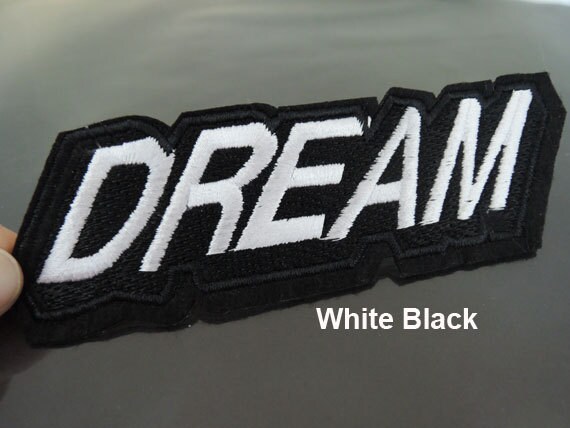 Iron on Patch DREAM Patches Black Yellow or Black White | Etsy