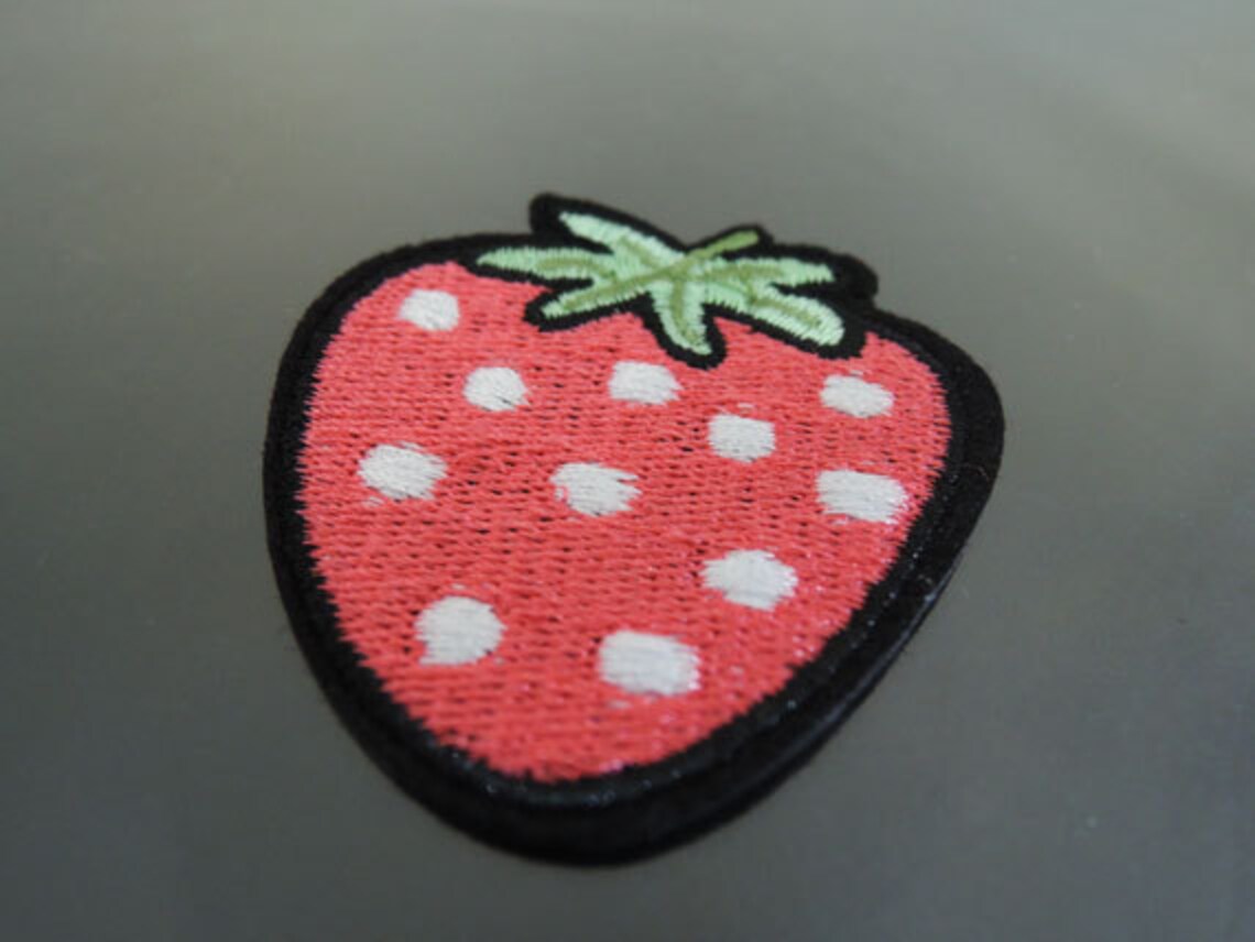 Strawberry Patch Fruit Patches Red Patch Applique Embroidered Patch ...