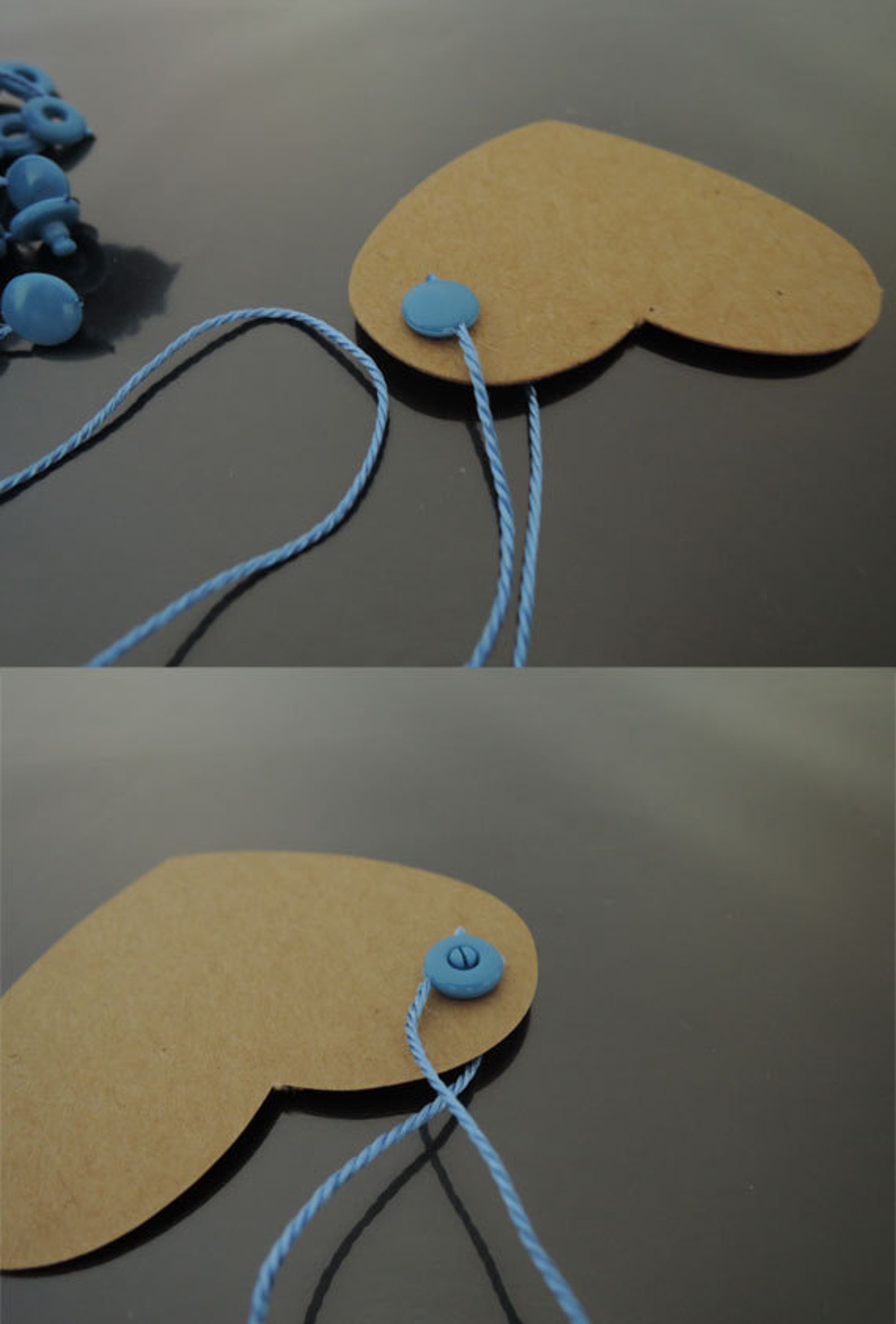 Hang Tag String - 100pcs Sky Blue Clothing Hang Tag String With Round ...