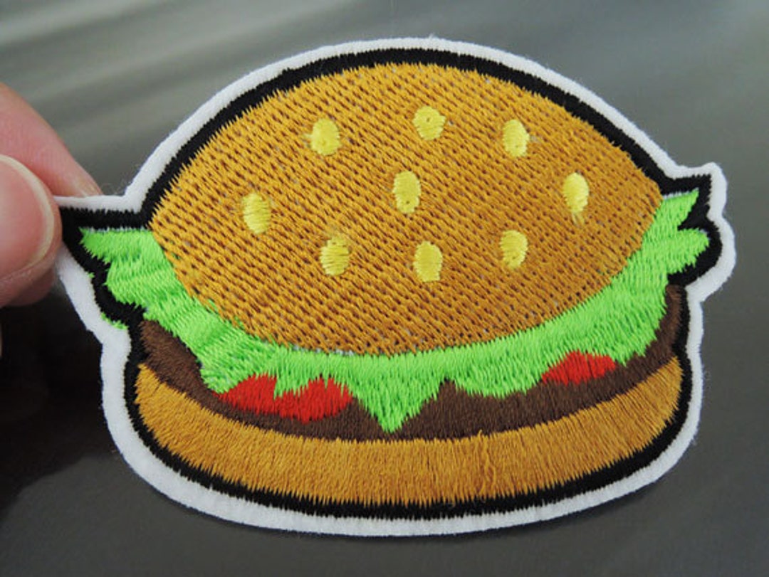 Hamburger Patches Iron on Patches or Sewing on Patch Hamburger Patches ...