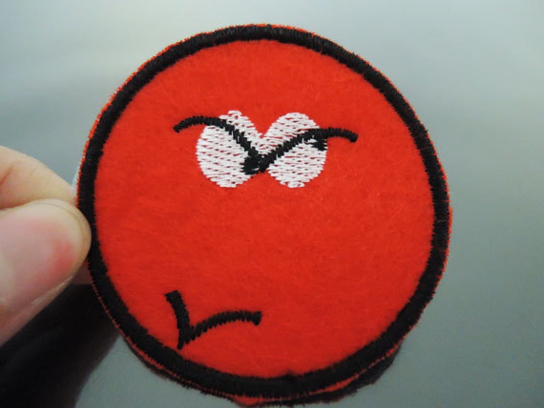Red Face Patches Iron on Patches or Sewing on Patch Angry Patches ...