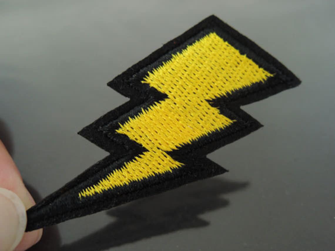 Flash Patches Iron on Patches or Sewing on Patch Yellow - Etsy