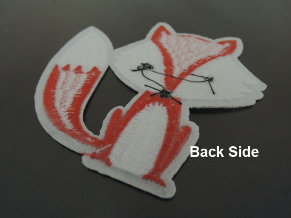Iron on Patch Fox Patches Animal Patch Orange White Patches | Etsy