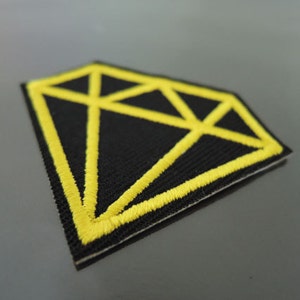Diamond Patches - Iron on Patches or Sewing on Patch Yellow Black ...