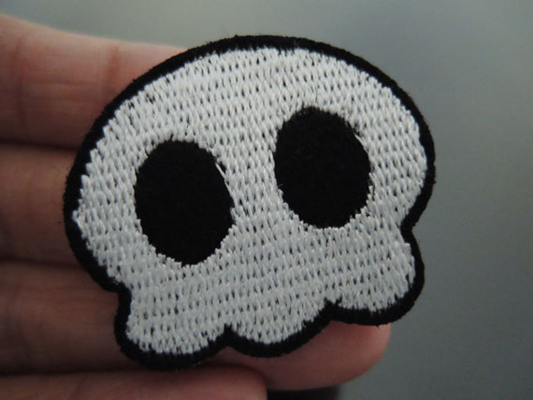 Iron on Patch - Cute Ghost Skull Patches Little Small Patch Iron on ...