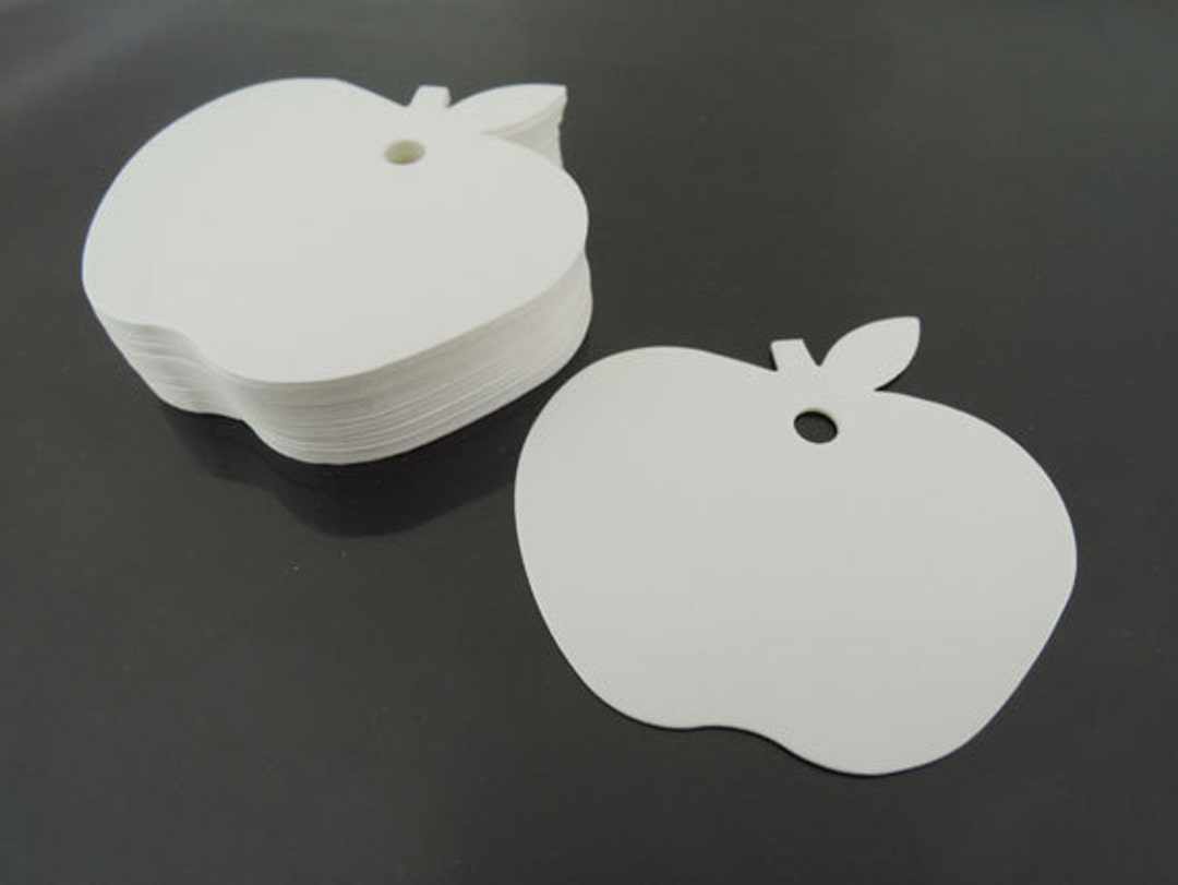 White Paper Tags - White Tags Apple Round Tag Price Tags Hang Tags Gift ...