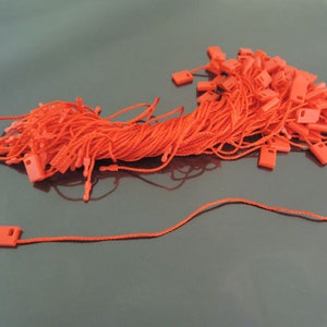 Hang Tag String - 100pcs Red Hang Tag String With Plastic Fastener - Etsy