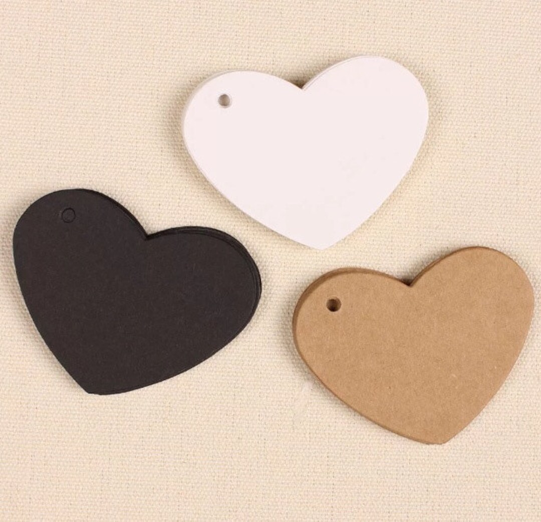 Kraft Paper Tags - 50pcs Kraft Tags Heart Round Tag Price Tags Hang ...