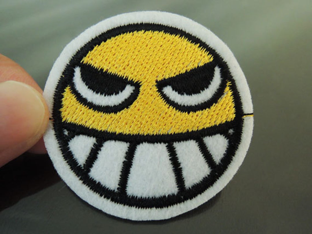 Yellow Face Patches Iron on Patches or Sewing on Patch Yellow Patches ...