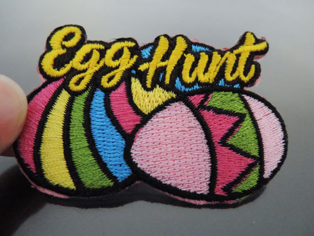 Egg Hunt Patches opstrijkbare Patches of naaien op Patch - Etsy Nederland