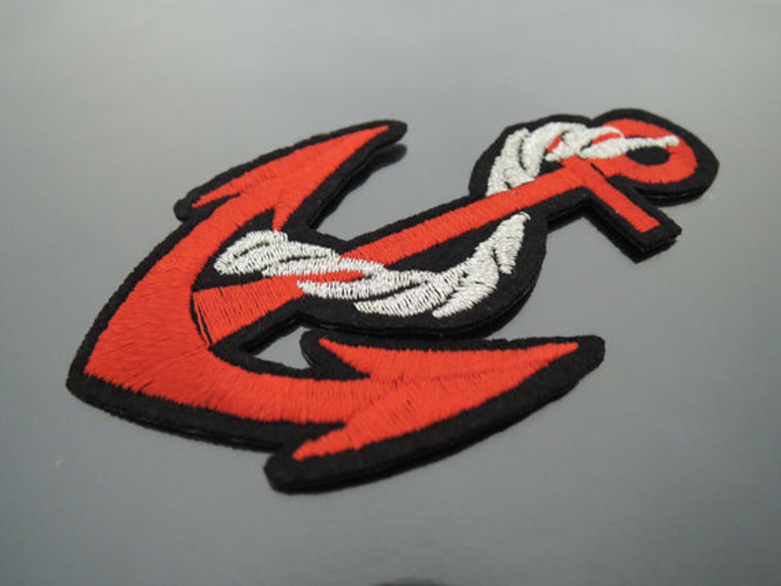 Anchor Patches - Iron on Patches Red Large Anchors Patch Round Applique ...