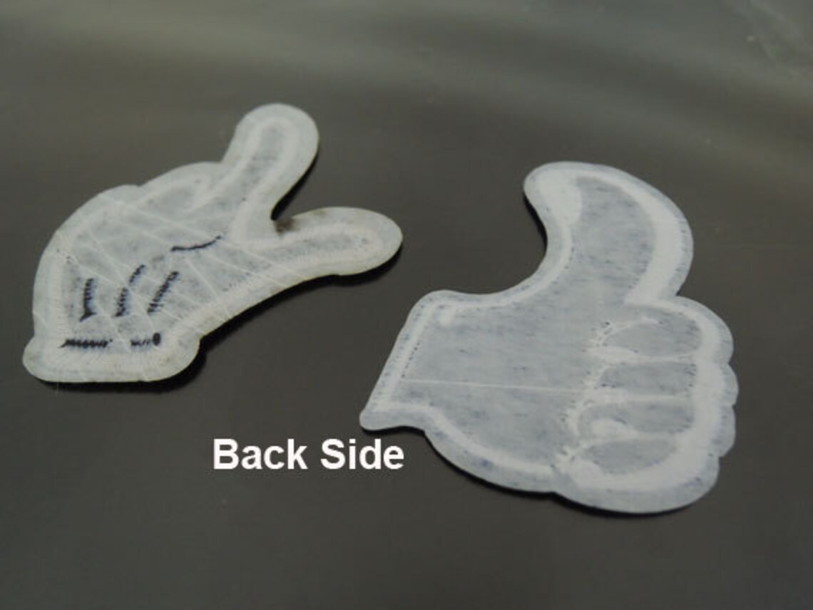 Iron on Patch - Hand Patch Black and White Hand Patches Well Done Hands ...