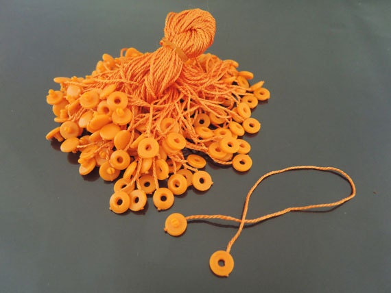 Hang Tag String 100pcs Orange Hang Tag String With Round - Etsy